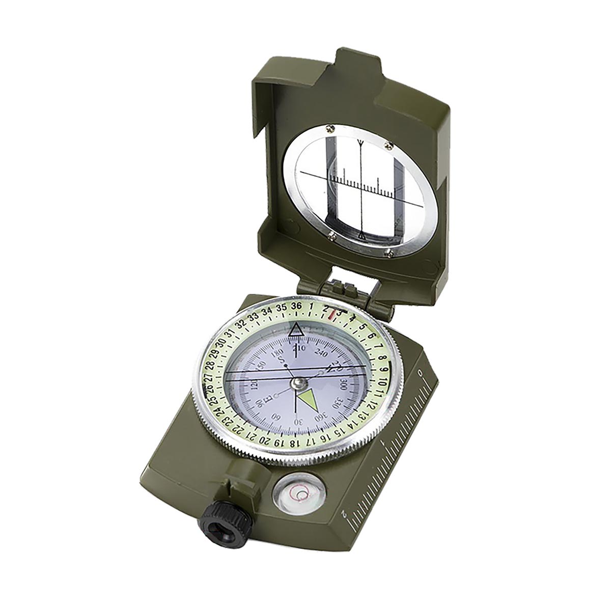 Alpin - PRISMATIC MILITARY STYLE COMPASS WITH WATERPROOF METAL CASING ...