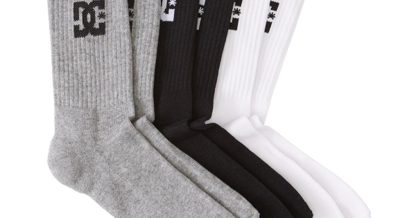 DC - DC CREW 5 PACK SOCKS (ADYAA03155 KVJ8)