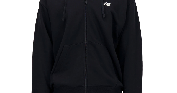 New Balance - STACKED LOGO FRENCH TERRY FULL ZIP HOODIE (MJ41501 BK)