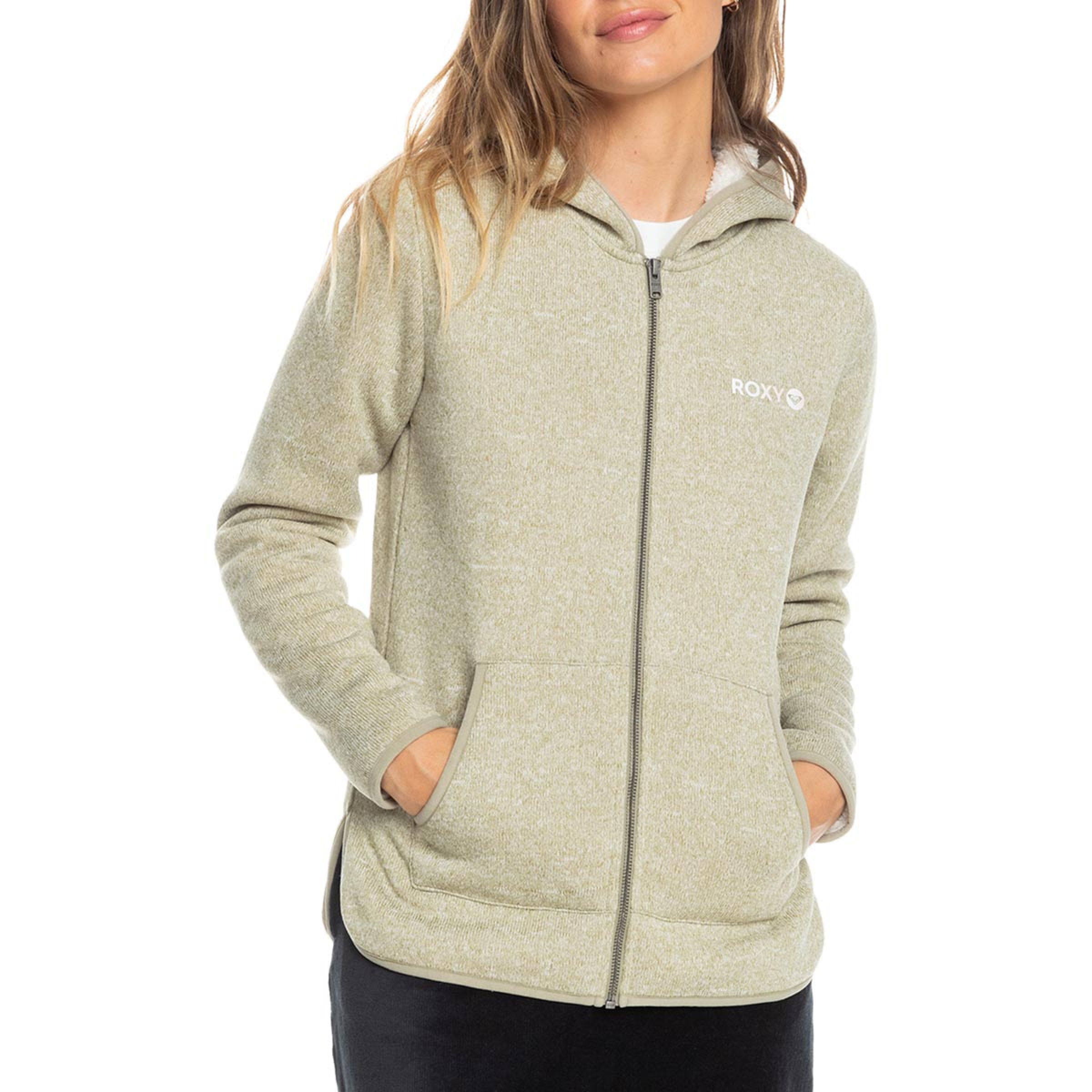 Roxy - ICY TIMES SHERPA FULL ZIP FLEECE HOODIE (ERJFT04612 TPC0)