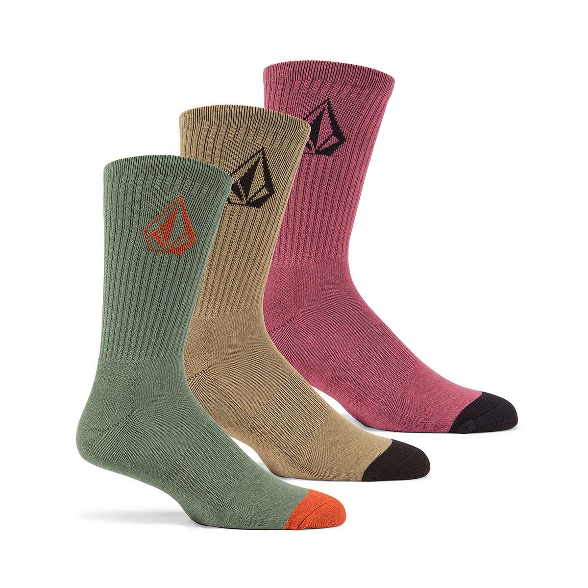 Volcom - FULL STONE SOCKS (3 PACK) (D6332204 AGV)